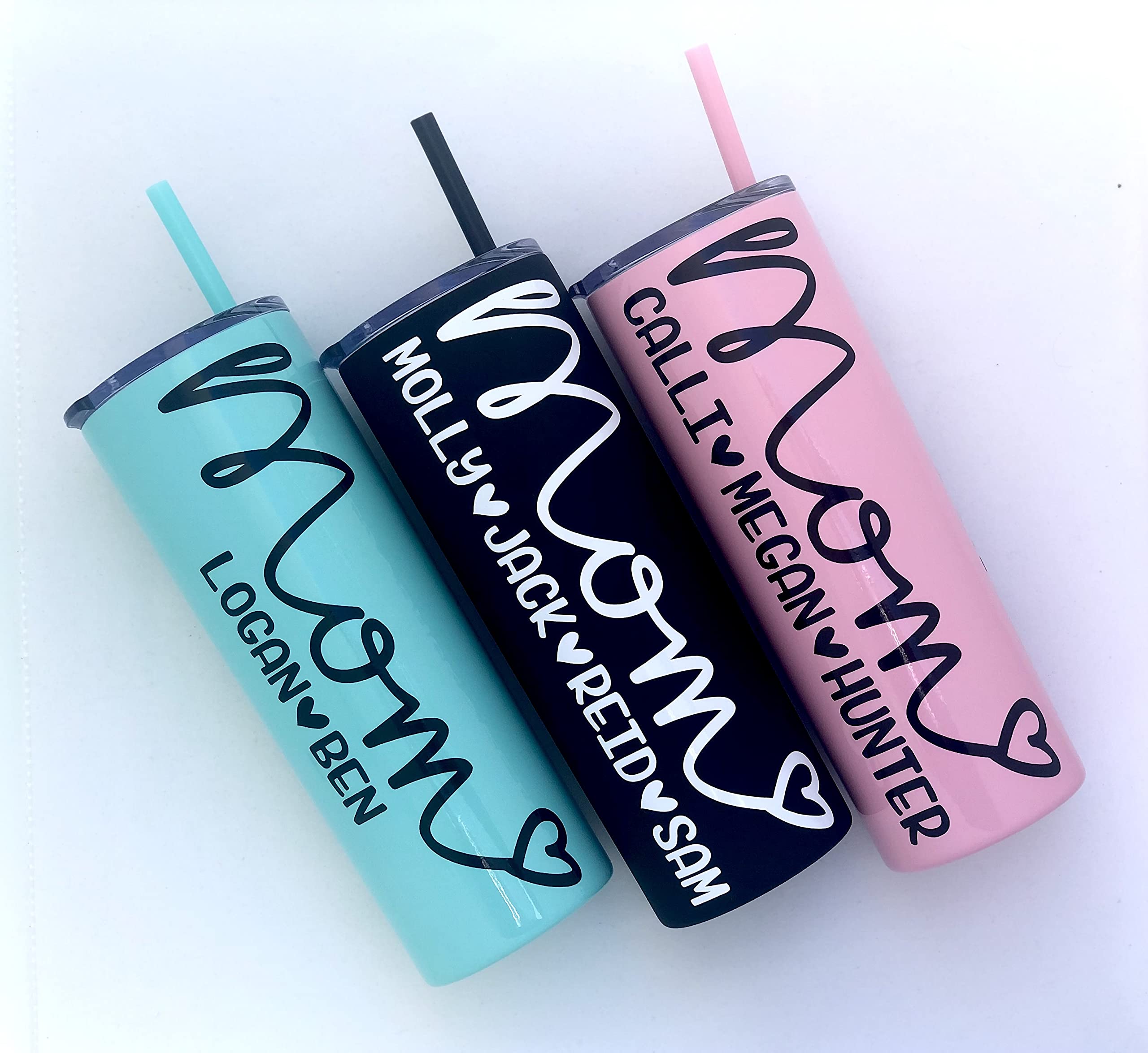 Mom Tumbler with Kid Names-Personalized Mom Tumbler-Mother's Day Gift-Mama Bear-New Mom Gift-Boy Mom-Girl Mom-Mama of Drama-Personalized Mom Gift-Mom Life-Mommy & Me