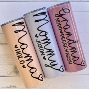 Mom Tumbler with Kid Names-Personalized Mom Tumbler-Mother's Day Gift-Mama Bear-New Mom Gift-Boy Mom-Girl Mom-Mama of Drama-Personalized Mom Gift-Mom Life-Mommy & Me