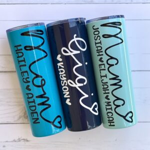 Mom Tumbler with Kid Names-Personalized Mom Tumbler-Mother's Day Gift-Mama Bear-New Mom Gift-Boy Mom-Girl Mom-Mama of Drama-Personalized Mom Gift-Mom Life-Mommy & Me