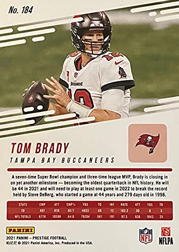 NEW 2021 Panini Prestige TOM BRADY Football Card - Tampa Bay Buccaneers