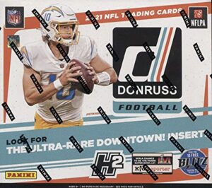 2021 panini donruss nfl football h2 hybrid box (10 pks/bx)