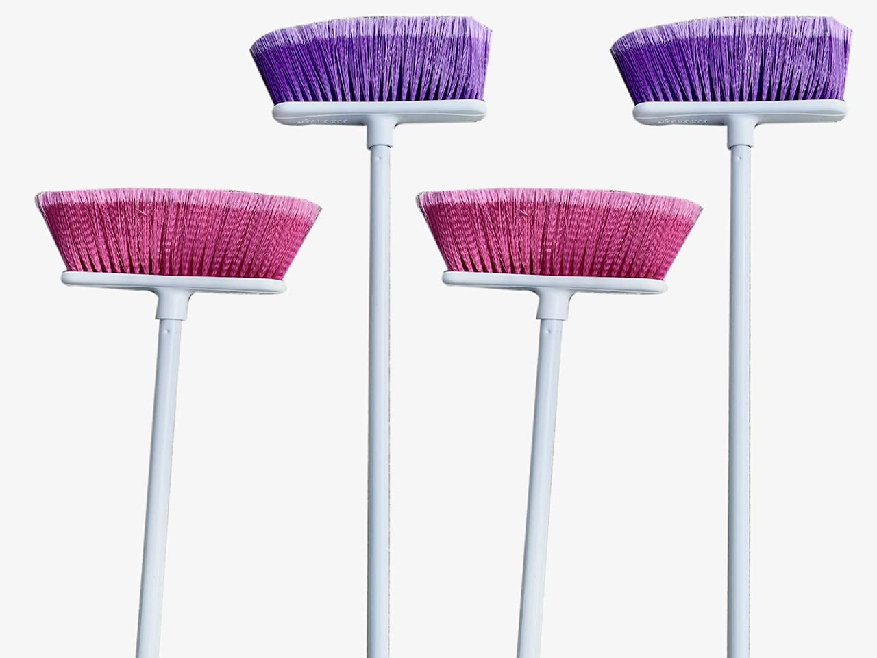 Soft Sweep Broom The Original Soft Sweep Magnetic Action Broom 6-Pack - 3 Purple & 3 Pink - Soft Bristle Broom