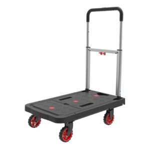 bluetti trolley cart for ac200p ac200max ac300 b300 b230 eb70 eb240 sp200 pv200, anti-slip platform hand truck foldable for easy storage, universal wheels with 330 lbs weight capacity