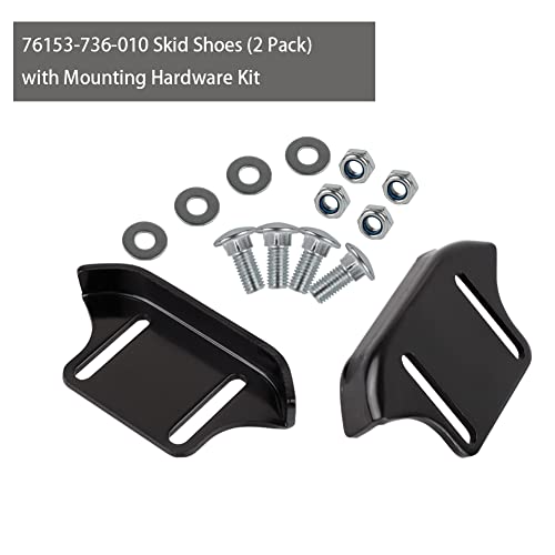 HUSWELL 76153-736-010 Skid Shoes (2 Pack) with Mounting Hardware for Honda Snow Blower Thrower HS50 HS55 HS55K1 HS55K2 HS70 HS80 HS80L1