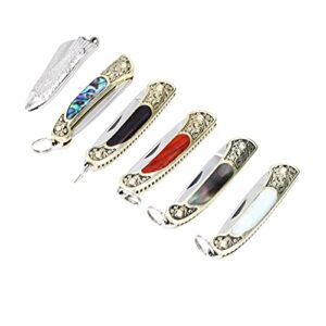 Tiny Folder Pocket Knife, Eastern Delights Miniature Collection Gadgets Tool for Opening Package (White Shell)