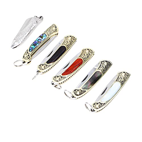 Tiny Folder Pocket Knife, Eastern Delights Miniature Collection Gadgets Tool for Opening Package (White Shell)