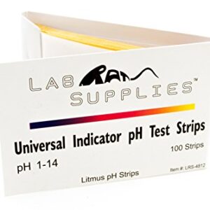 Litmus Test Paper pH Test Strips, Universal Application (pH 1-14), 300 Testing Strips | for Saliva, Soap, Urine, Food, Liquids, Water with Soil Testing, and Lab Monitoring