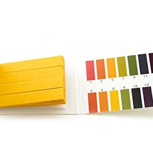 Litmus Test Paper pH Test Strips, Universal Application (pH 1-14), 300 Testing Strips | for Saliva, Soap, Urine, Food, Liquids, Water with Soil Testing, and Lab Monitoring