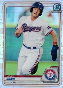 2020 bowman chrome draft refractor #bd-197 josh jung rc rookie texas rangers mlb baseball trading card