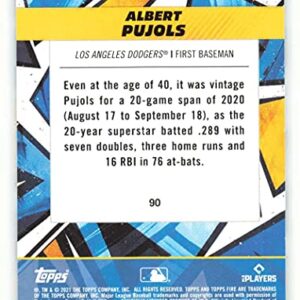 2021 Topps Fire #90 Albert Pujols NM-MT Los Angeles Dodgers Baseball MLB