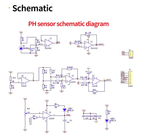 Teyleten Robot PH Value Data Detection and Acquisition Sensor Module Acidity and Alkalinity Sensor Monitoring and Control ph0-14 for Arduino