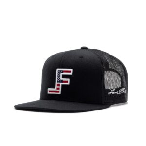 lane frost patriot black usa flag cap