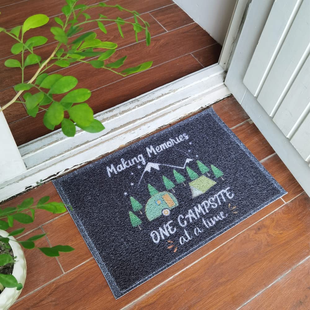 Door Mat Indoor Outdoor Rug Camper Non-Slip Rubber Backing Low Profile Waterproof Mat for Front Door Housewarming Farmhouses Patio Porch Entryway High Traffic Area