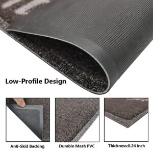 Door Mat Indoor Outdoor Rug Camper Non-Slip Rubber Backing Low Profile Waterproof Mat for Front Door Housewarming Farmhouses Patio Porch Entryway High Traffic Area