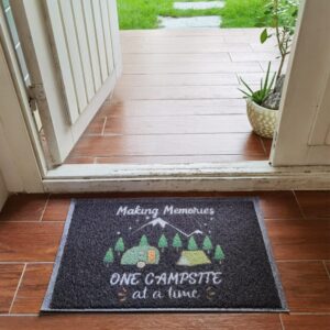 Door Mat Indoor Outdoor Rug Camper Non-Slip Rubber Backing Low Profile Waterproof Mat for Front Door Housewarming Farmhouses Patio Porch Entryway High Traffic Area