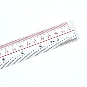 4 PCS Ruler 12 Inch, Ultra Clear Plastic Rulers, Transparent Acrylic Ruler with Inches and Centimeters, Professional 12 Inch Ruler for School, Sewing, Office, Rulers for Kids