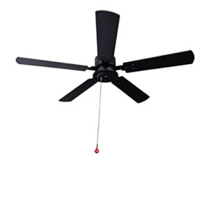 MANANASUN Outdoor 52" solar ceiling fan with wooden blades total 40W solar panel for porches, patios, gazebos, breezeways