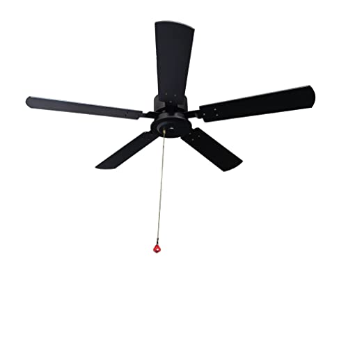 MANANASUN Outdoor 52" solar ceiling fan with wooden blades total 40W solar panel for porches, patios, gazebos, breezeways