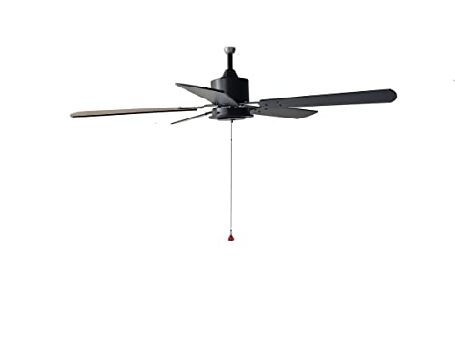 MANANASUN Outdoor 52" solar ceiling fan with wooden blades total 40W solar panel for porches, patios, gazebos, breezeways