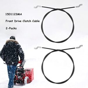 Hirldeea 1501123MA Front Drive Clutch Cable for Murray Craftsman Snapper Simplicity Snow Thrower Snowblower MT1501123MA (2-Packs)