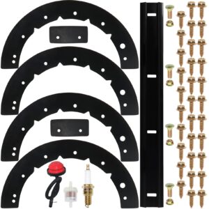 poseagle 753-0613 auger rubber spiral kit with 731-1033 sheave plate mtd replaces mtd 753-0613, mtd 753 0613, 731-0781a, 731-0780a for cub cadet 321, 410, 421, 521, sb-300, sb-350, sb-400 snow blowers