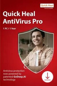 mediacom | quick heal anti virus pro | internet security | total security | 1 year 1 user | with cd and key