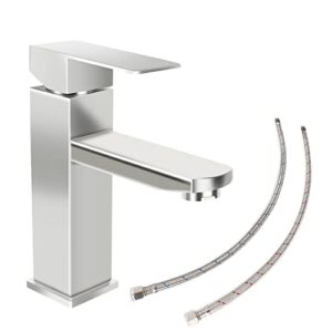 bathroom sink faucets single handle, brushed nickel bathroom sink faucets for sink 1 hole