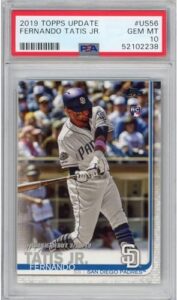 graded 2019 topps update fernando tatis jr. #us56 rookie rc baseball card psa 10 gem mint