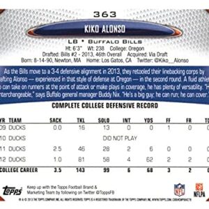 Buffalo Bills 2013 Topps Team Set with Rookie Cards of Robert Woods and Kiko Alonso Plus