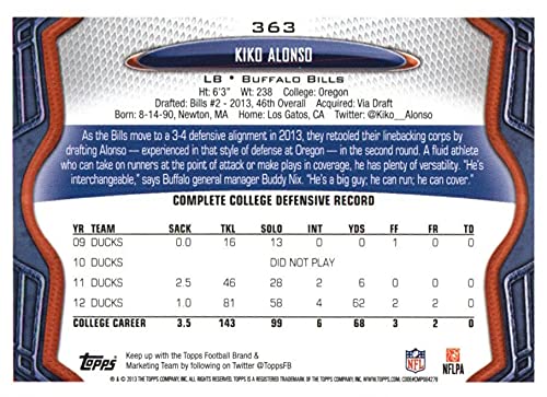 Buffalo Bills 2013 Topps Team Set with Rookie Cards of Robert Woods and Kiko Alonso Plus