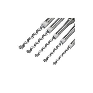 findmall 7Pcs Square Hole Drill Bit, HSS Square Hole Saw Mortise Chisel Drill Bit Tools 6/25, 1/4, 5/16, 3/8, 2/5, 1/2, 9/16 Inch for Mortising Machines Drill