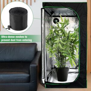 2Pcs Grow Tents Vent Cover- 4" Duct Filter Vent Cover- Grow Tents Vent Filter Cover with Elastic Band and Fixed Buckle to Dust-Proof for Plant Grow Tent Vent