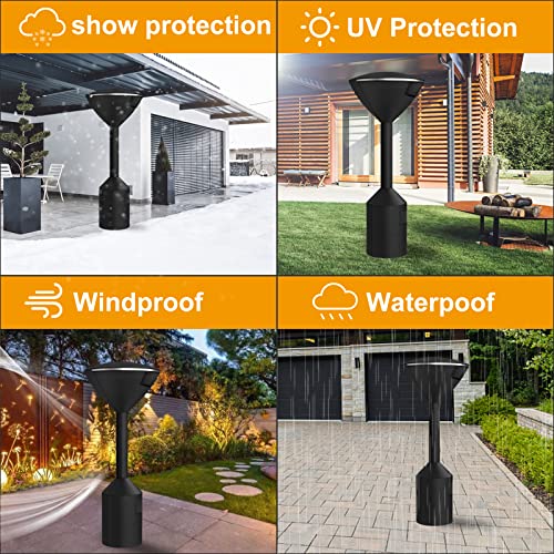 BLIKA Standup Patio Heater Cover,600D Heavy Duty Waterproof Heater Cover for Outdoor Heater-34"x18.5"x95",Black