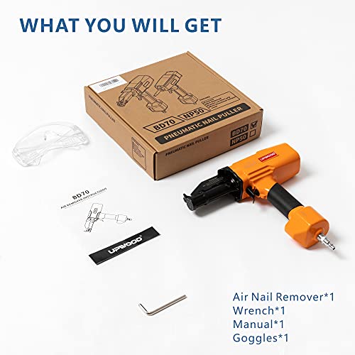 Air Nail Puller Nail Remover Pneumatic Denailer Tool for Recycled Wood Fence Pallet (Ideal for soft or medium-hard woods)