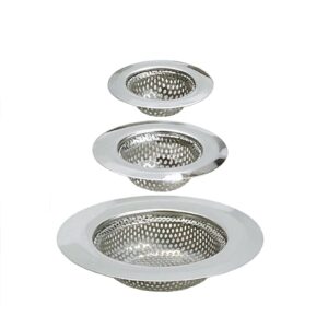 bathtub drain strainer 3-pack, shower drain hair catcher, sink strainer for kitchen and bathroom, hair strainer/trap for bathtub drain cover size from 2.16'' to 4.5''