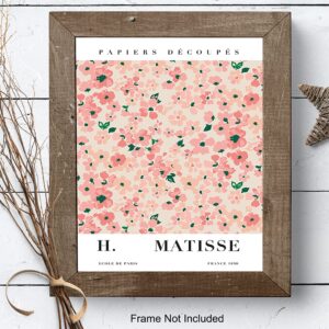 Minimalist Matisse Wall Art & Decor - Mid Century Modern Poster - Gallery Wall Art - Aesthetic Room Decor - Abstract Gifts for Women - Contemporary Museum Pictures - Bedroom Living Room Print 8x10