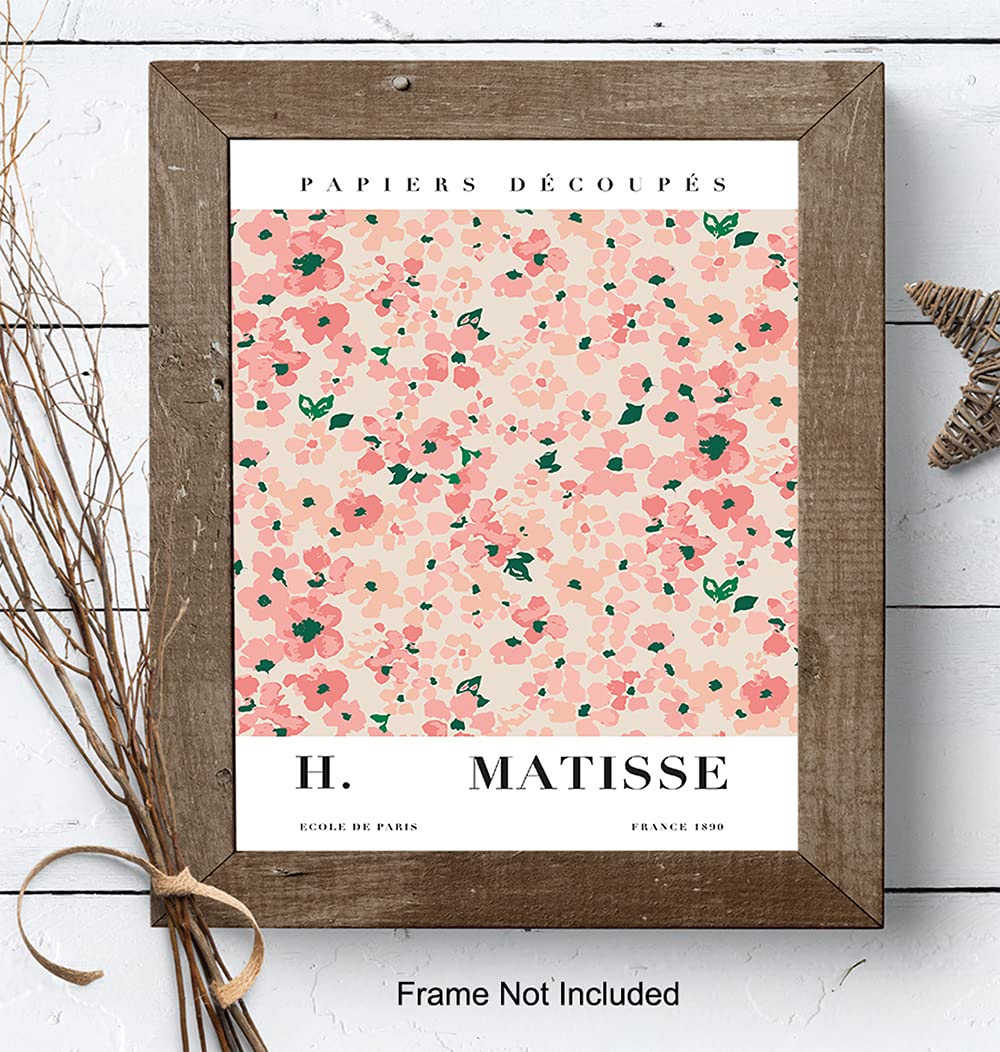 Minimalist Matisse Wall Art & Decor - Mid Century Modern Poster - Gallery Wall Art - Aesthetic Room Decor - Abstract Gifts for Women - Contemporary Museum Pictures - Bedroom Living Room Print 8x10