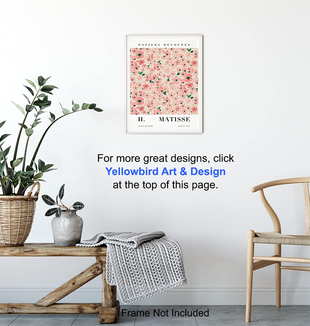 Minimalist Matisse Wall Art & Decor - Mid Century Modern Poster - Gallery Wall Art - Aesthetic Room Decor - Abstract Gifts for Women - Contemporary Museum Pictures - Bedroom Living Room Print 8x10