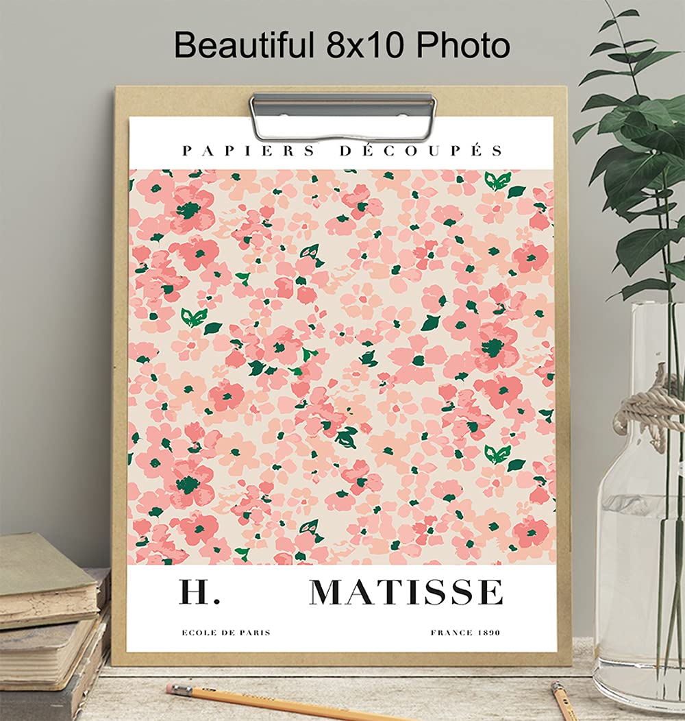 Minimalist Matisse Wall Art & Decor - Mid Century Modern Poster - Gallery Wall Art - Aesthetic Room Decor - Abstract Gifts for Women - Contemporary Museum Pictures - Bedroom Living Room Print 8x10