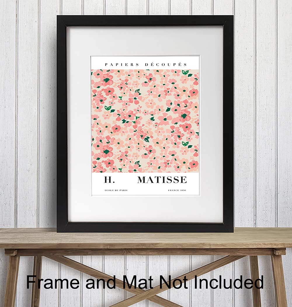 Minimalist Matisse Wall Art & Decor - Mid Century Modern Poster - Gallery Wall Art - Aesthetic Room Decor - Abstract Gifts for Women - Contemporary Museum Pictures - Bedroom Living Room Print 8x10