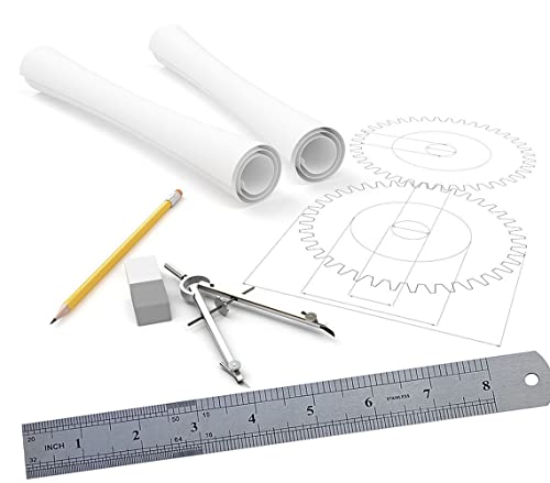 zmr 2 Pack Stainless Steel Machinist Engineer Ruler， Metric British Ruler with 1/10, 1/16, 1/20, 1/32Inch and 0.5mm，0.1cm for Engineering, School, Office, Architect, and Drawing (8Inch/2Pack)