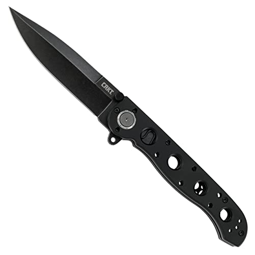 CRKT M16-03DB Folding Pocket Knife: Assisted Opening EDC, Deadbolt Lock, D2 Stonewash Blade, Reversible Pocket Clip Stonewash Blade, Aluminum Handle