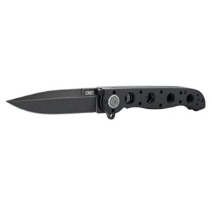 CRKT M16-03DB Folding Pocket Knife: Assisted Opening EDC, Deadbolt Lock, D2 Stonewash Blade, Reversible Pocket Clip Stonewash Blade, Aluminum Handle