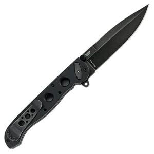 CRKT M16-03DB Folding Pocket Knife: Assisted Opening EDC, Deadbolt Lock, D2 Stonewash Blade, Reversible Pocket Clip Stonewash Blade, Aluminum Handle