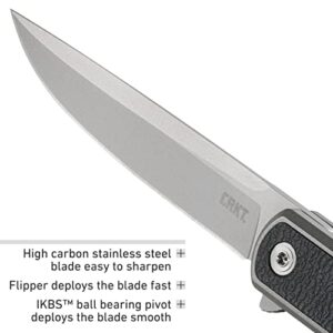 CRKT SEIS EDC Folding Pocket Knife: Gentleman's Knife, Everyday Carry, Liner Lock, Glass Reinforced Nylon Handle with Deep Carry Pocket Clip 7123