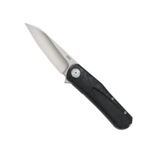 crkt mah-hawk edc folding pocket knife: assisted opening everyday carry, liner lock, glass reinforced nylon handle with reversible pocket clip 6535,black