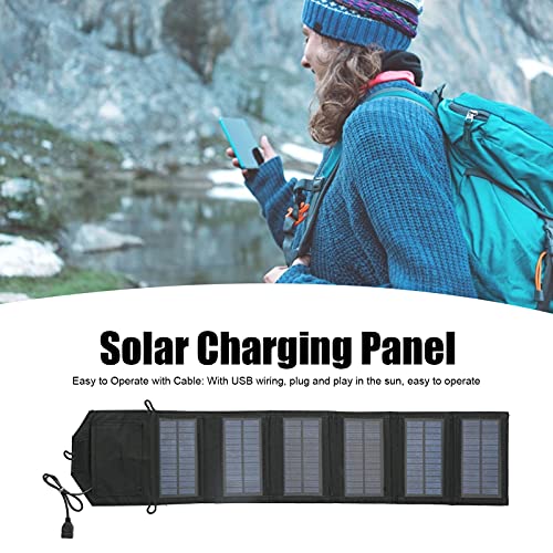 10.5W 5-6V Foldable Solar Charging Panel Crystalline Silicon Portable Charger USB Interface Solar Generator for Mobile Digital Devices