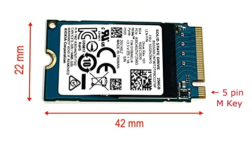 OEM Kioxia 256GB M.2 PCI-e NVME SSD Internal 5SS0V26415 Solid State Drive 42mm 2242 Form Factor M Key