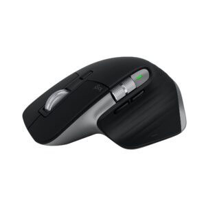 logitech mx master 3s for mac wireless bluetooth mouse, ultra-fast scrolling, ergo, 8k dpi, quiet clicks, track on glass, usb-c, apple, ipad - space grey - with free adobe creative cloud subscription