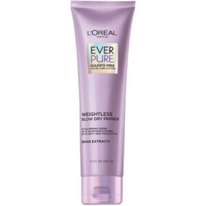 l’oréal paris blow dry primer for 48 hr frizz control, sulfate free, everpure 5.1 fl oz